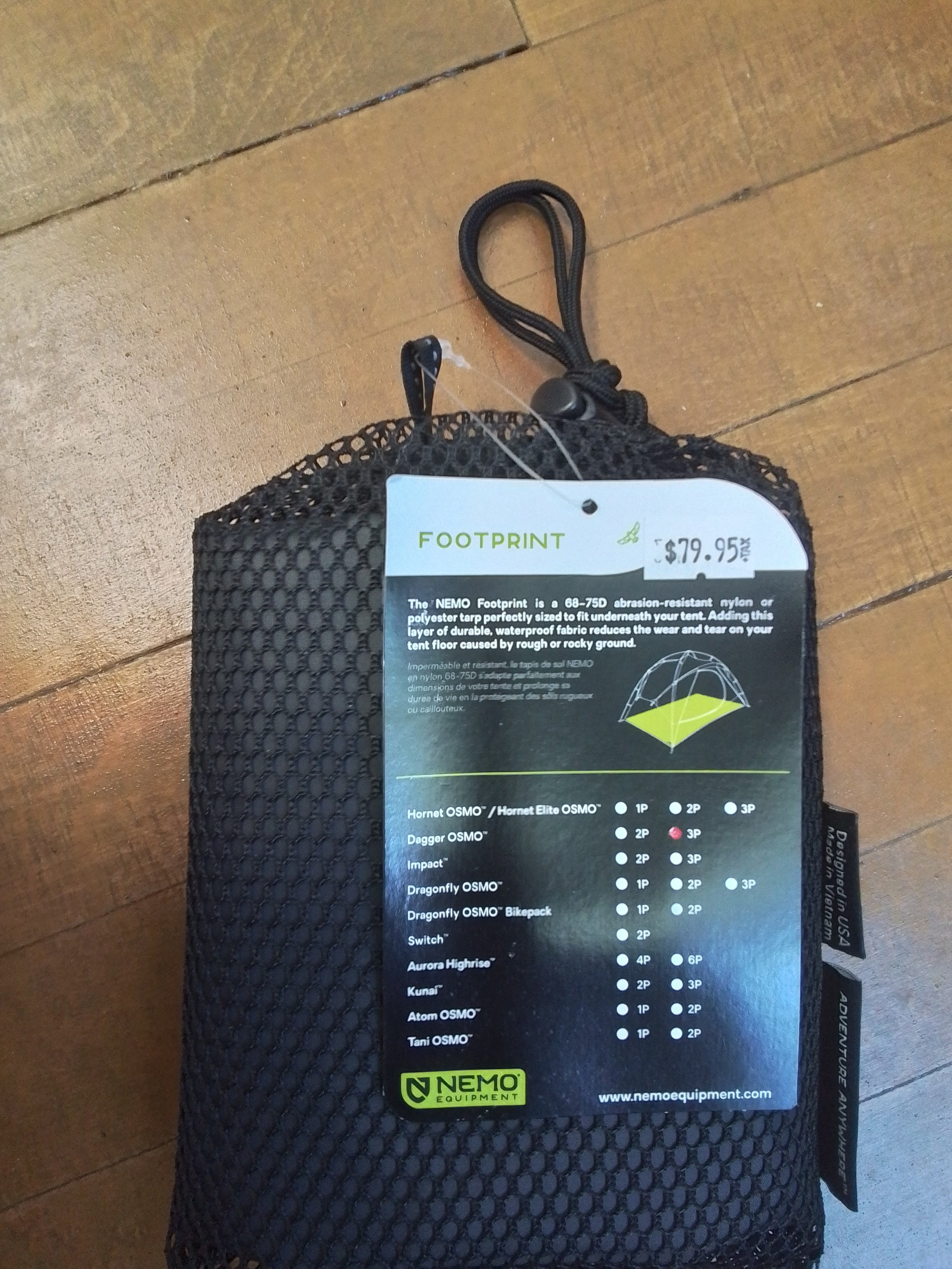 NEMO Footprint 3P Dagger OSMO | Wildflower Outdoors